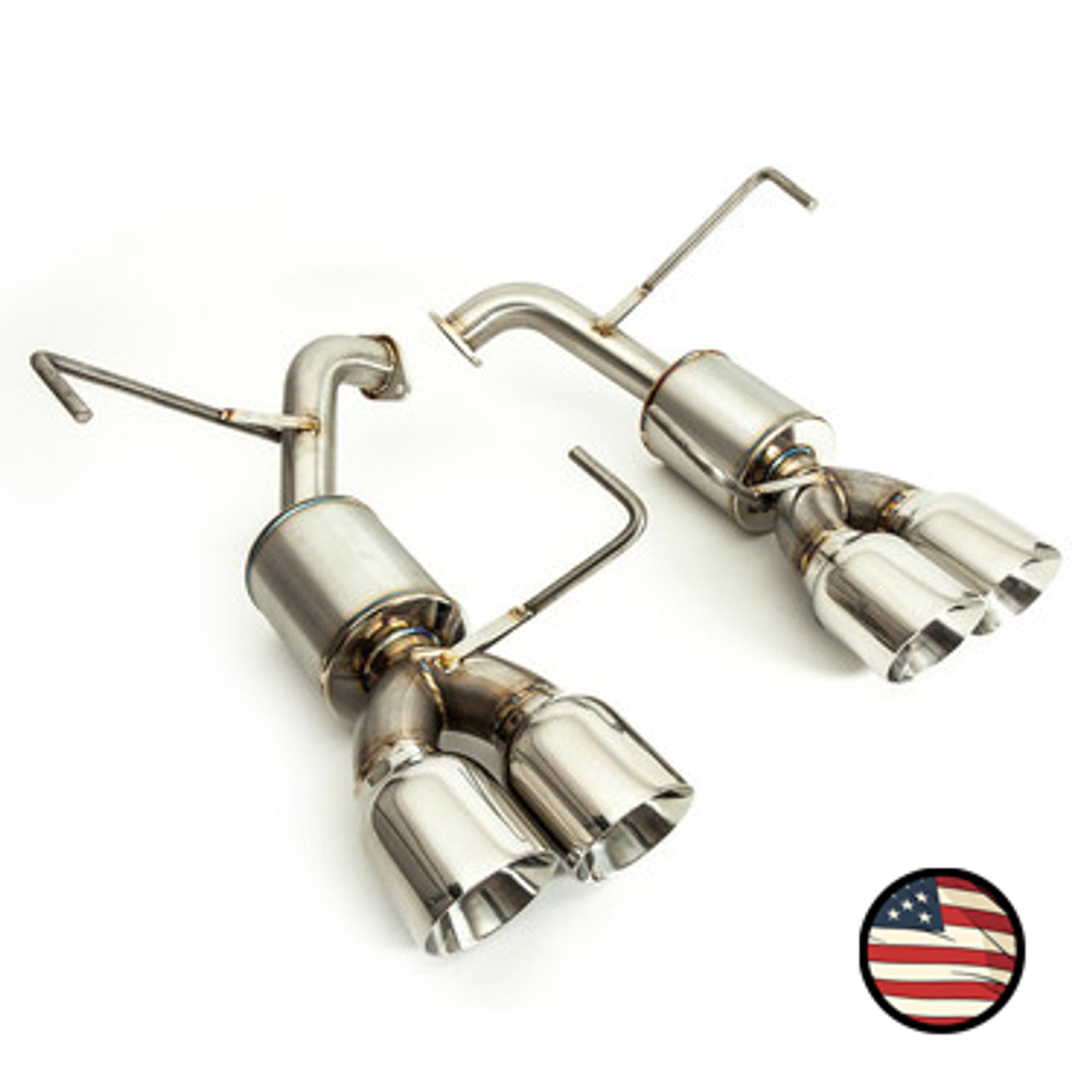 Nameless Performance Axleback Exhaust - 5" Muffler - 4" Double Wall Ti