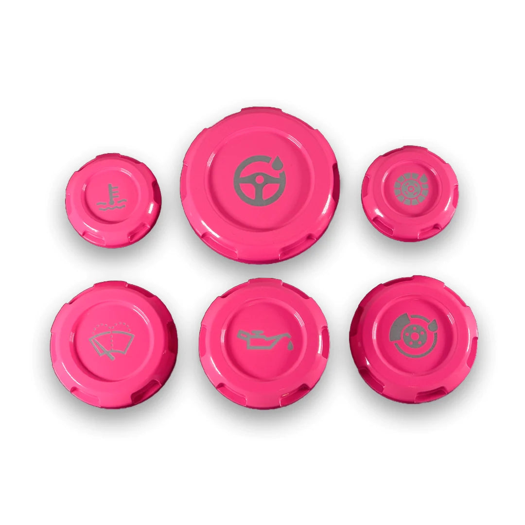BILLETWORKZ ENGINE BAY CAPS - ZERO SERIES - FLUID ENGRAVING - 02-07 WR