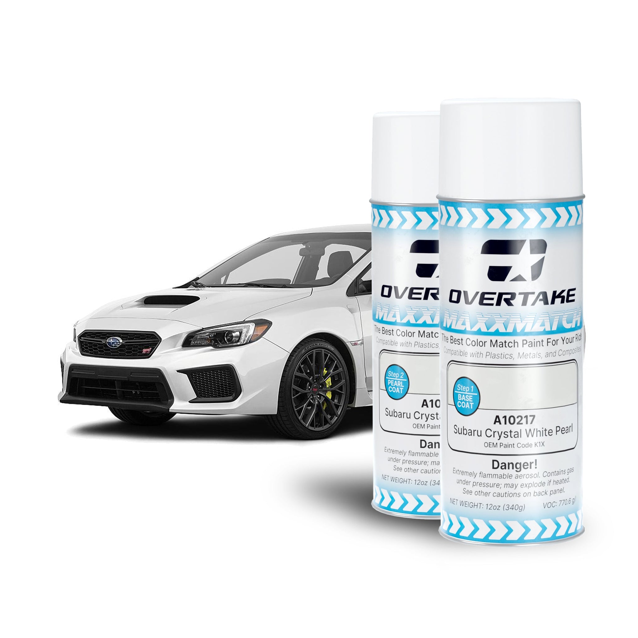 Overtake MaxxMatch Paint - Subaru Crystal White Pearl K1X (2-Layer) 12