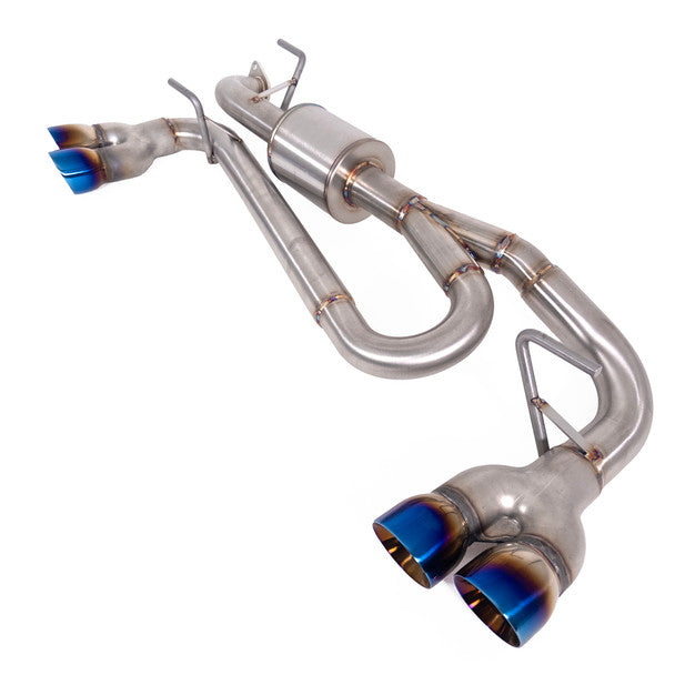 Nameless Axleback Exhaust - 5" Muffler - Quad Exit - Neochrome Tips