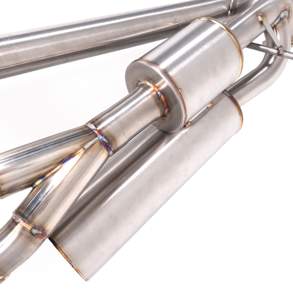 Nameless Axleback Exhaust - Quad Exit 2.5L Dual Chamber - Neochrome Ti ...