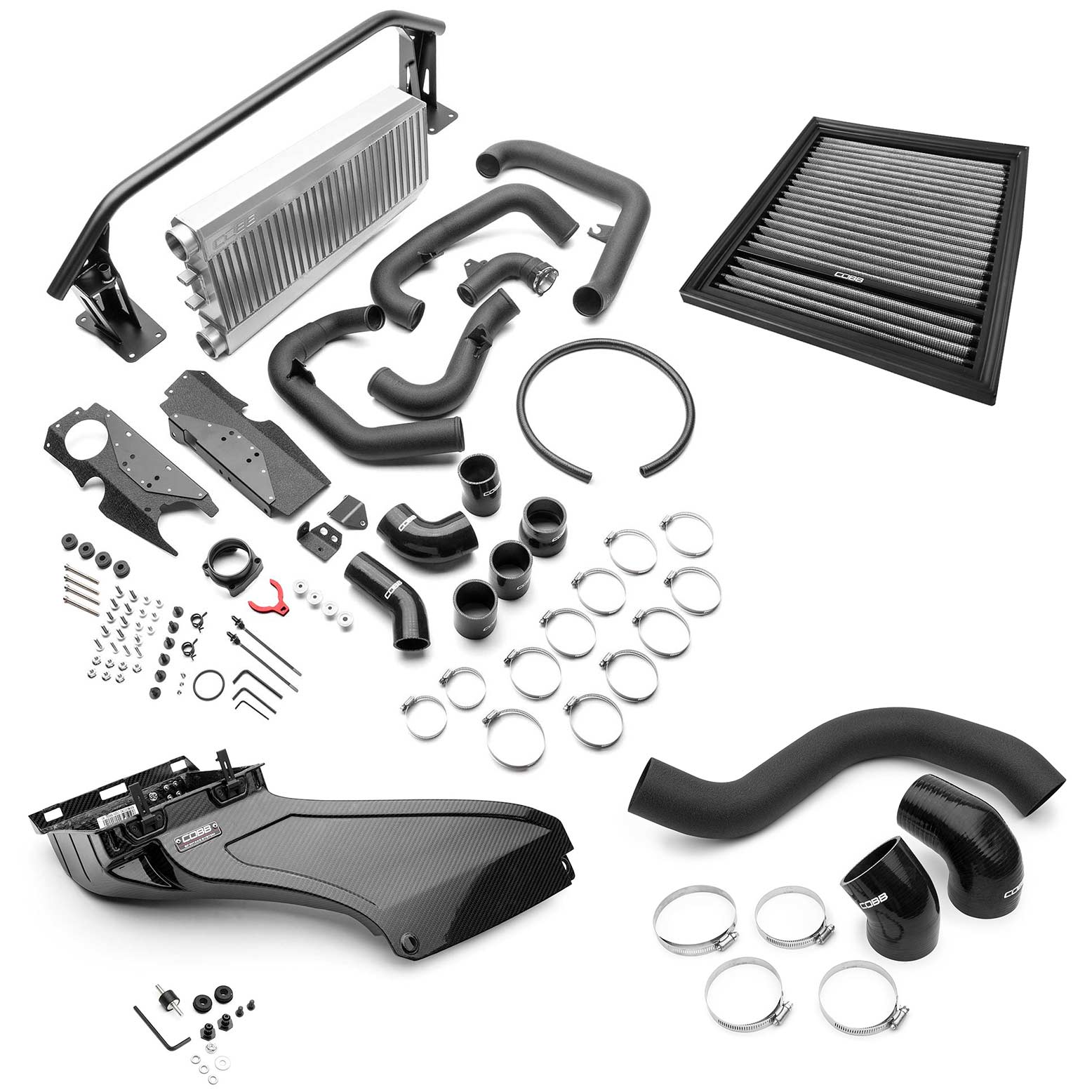 Cobb Front Mount Intercooler + Redline Intake Package (Silver) - WRX 2