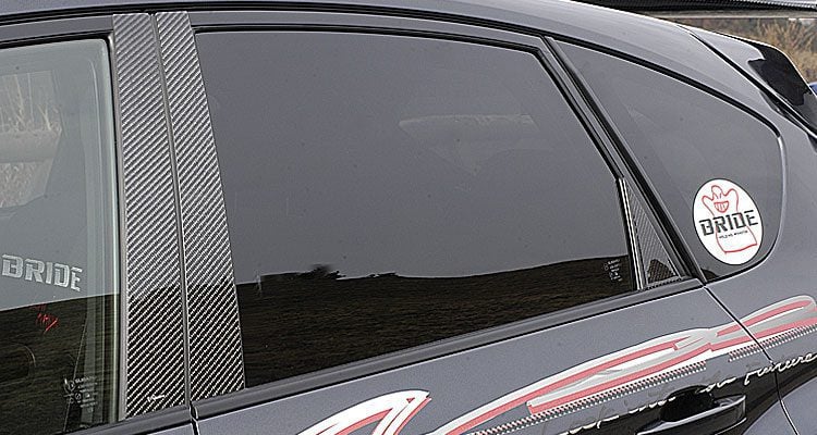 VARIS CARBON FIBER B-PILLAR GARNISH SET FOR 2007-14 SUBARU WRX STI [GR