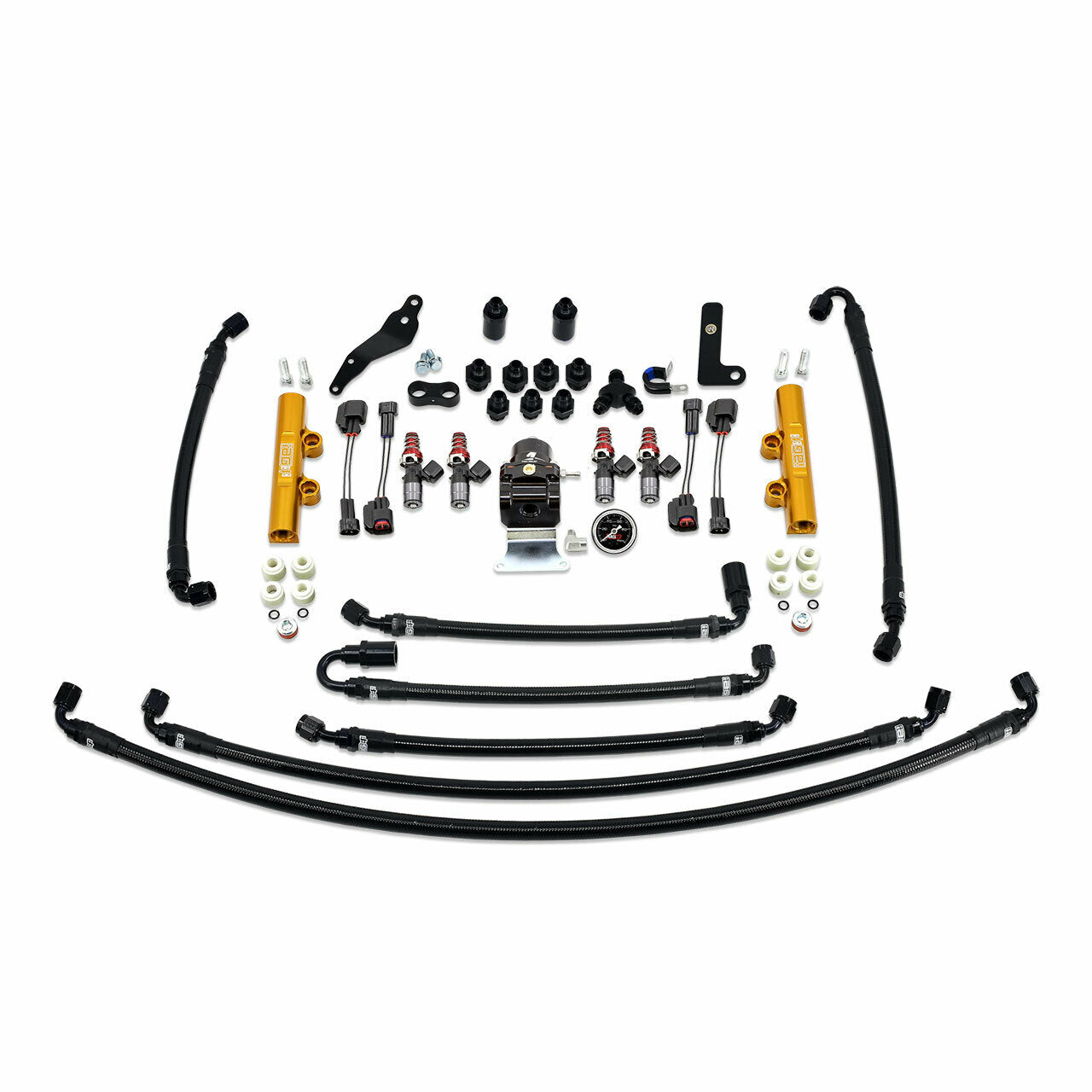 IAG PTFE Flex Fuel System Kit w/ ID Injectors, Aeromotive FPR, IAG Fue